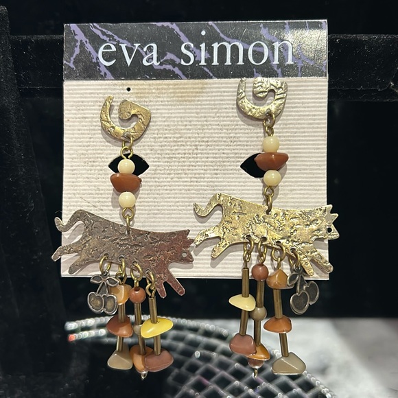 Vintage Eva Simon | Jewelry | Vintage Eva Simon Neutral Beads Animal ...